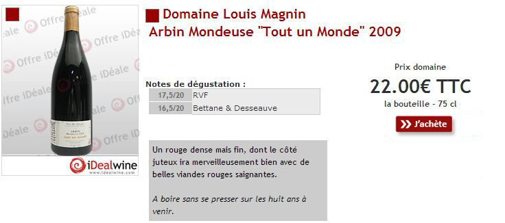 Arbin Mondeuse tout un monde domaine Louis Magin 2009 – Le journal d ...